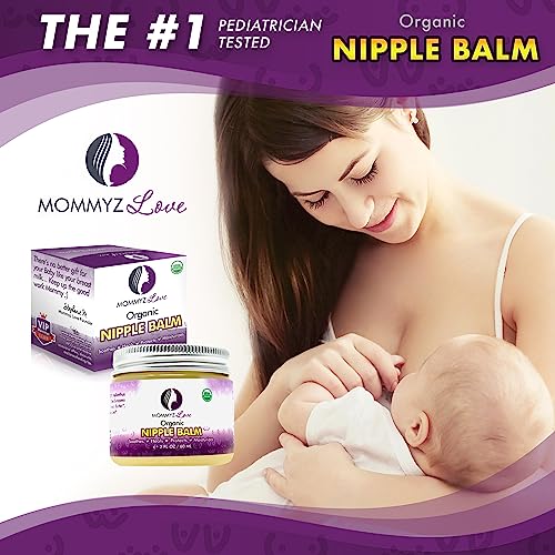 Best Nipple Cream for Breastfeeding Relief (2 oz) - Provides Immediate Relief To Sore, Dry And Cracked Nipples Even After A Single Use - PEDIATRICIAN TESTED - USDA Certified Organic (1 Jar)