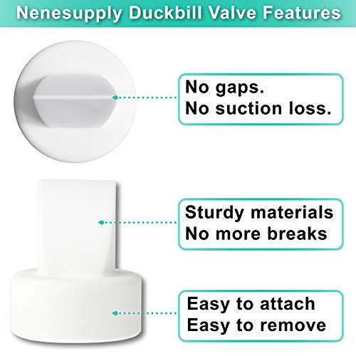 Nenesupply 6 pc Duckbill Valves Compatible with Spectra S1 Spectra S2 Breastpumps Not Original Spectra Pump Parts Replace Spectra Duckbill Valves and Spectra Valves