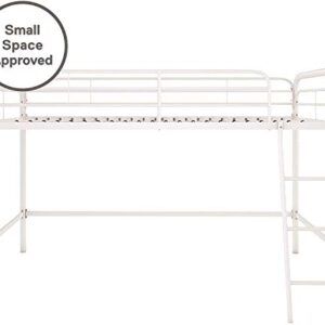 DHP Jett Junior Twin Metal Loft Bed, White