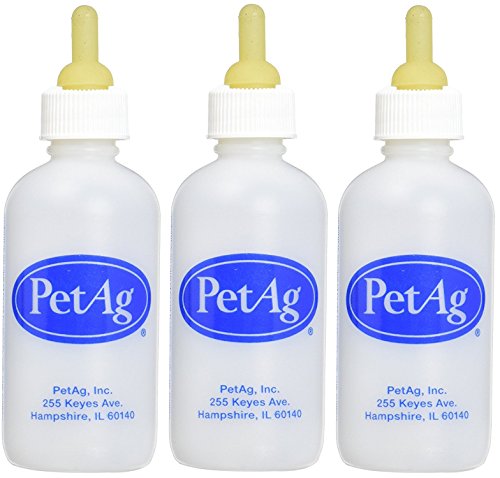 PetAg Nurser Bottle for Smaller Baby Animals - 2 oz. (3 Pack - 2 oz.)