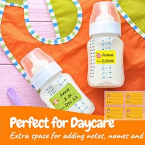 Baby Daycare Labels, Removable Write-On Date Labels for OXO Tot Baby Blocks Food Storage Containers, Trays, Jars, Freezer & Dishwasher Friendly, for Infants & Babies