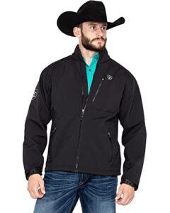 ariat men's logo 2.0 softshell jacket, black, lg