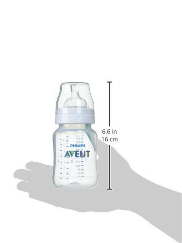 Philips AVENT Anti-Colic Baby Bottle with AirFree Vent, Clear, 9 Oz