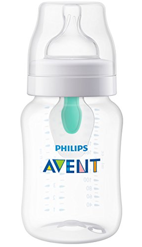 Philips AVENT Anti-Colic Baby Bottle with AirFree Vent, Clear, 9 Oz