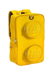 lego brick backpack, yellow