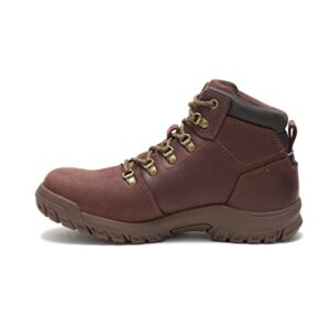 cat footwear women's mae waterproof steel toe work boot, cocoa, 8 wide