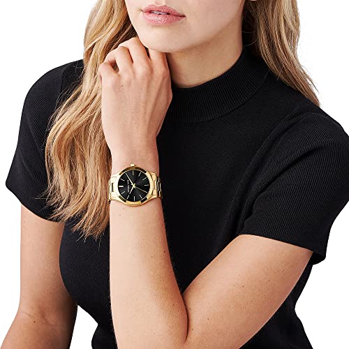 Michael Kors Men's Slim Runway Quartz Stainless-Steel Strap, Gold, 22 Casual Watch (Model: MK8621)