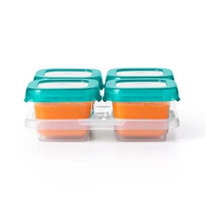 OXO Tot Baby Blocks Freezer Storage Containers Teal (4 Oz)