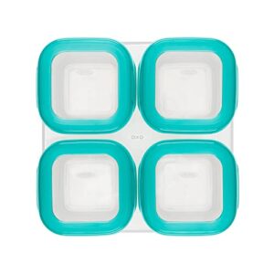 OXO Tot Baby Blocks Freezer Storage Containers Teal (4 Oz)