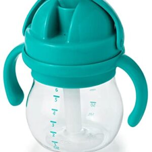 OXO Tot 6 Ounce Transitions Straw Cup with Removable Handles - Teal