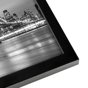 Americanflat 8.5x14 Picture Frame in Black - Engineered Wood with Shatter Resistant Glass - Horizontal and Vertical Formats for Wall