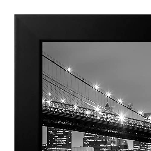 Americanflat 8.5x14 Picture Frame in Black - Engineered Wood with Shatter Resistant Glass - Horizontal and Vertical Formats for Wall