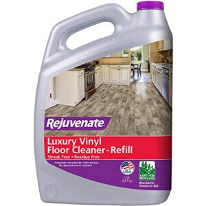 rejuvenate high performance luxury vinyl tile plank floor cleaner ph neutral formula doesn't leave streaks or dulling residue 128oz