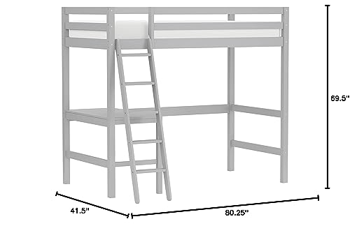 Hillsdale Furniture Caspian Twin Loft Bed, Gray