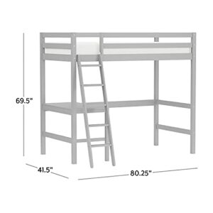 Hillsdale Furniture Caspian Twin Loft Bed, Gray