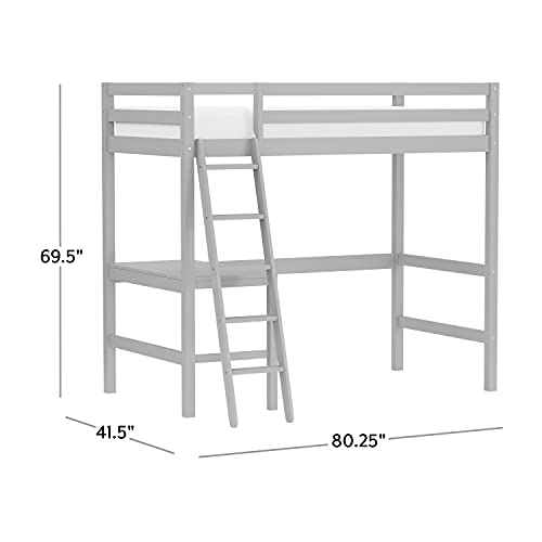 Hillsdale Furniture Caspian Twin Loft Bed, Gray