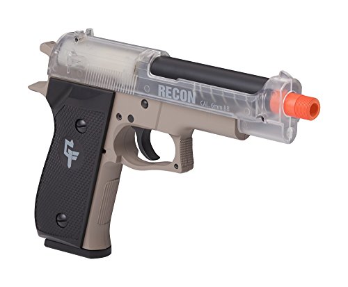 Game Face GFRAP22KTC Recon Spring-Powered Combat Airsoft Pistol Kit, Earth/Clear