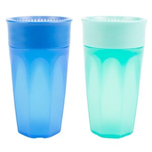 Dr. Brown's Milestones Cheers 360 Training Sippy Cups for Babies and Toddlers, Blue & Aqua, 10oz, 2-Pack, BPA Free, 9m+