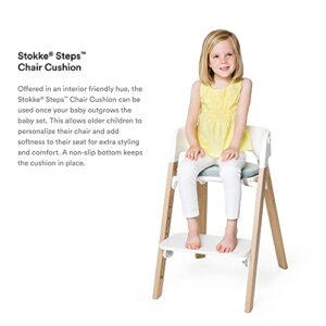 Stokke Steps Chair Cushion - Jade Twill - Add Softness & Personality to Stokke Steps Chair - Non-Slip, Functional & Stylish - Machine Washable - Fits All Stokke Steps Chairs