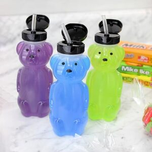 Cornucopia Brands Honey Bear Straw Cups (3-Pack); 8-Ounce Therapy Sippy Bottles w/Flexible Straws