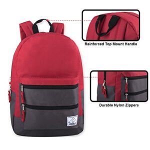 Trail maker Multi Pocket Multicolor Backpack with Adjustable Padded Straps