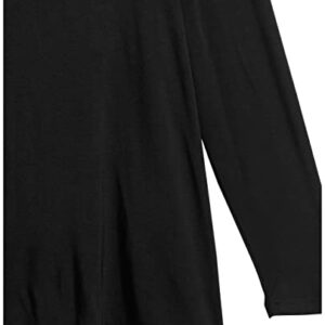 Amazon Essentials Women's Jersey Long-Sleeve Mock Neck Swing Tunic (Previously Daily Ritual), Black, Medium