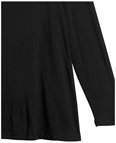 Amazon Essentials Women's Jersey Long-Sleeve Mock Neck Swing Tunic (Previously Daily Ritual), Black, Large