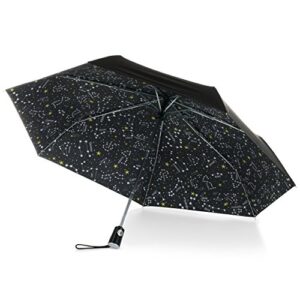 totes under canopy print auto open close umbrella, one size, zodiac