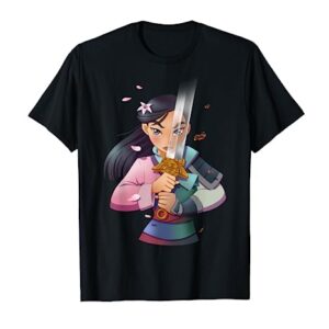 Disney Mulan Anime Half Girl Half Warrior Graphic T-Shirt T-Shirt