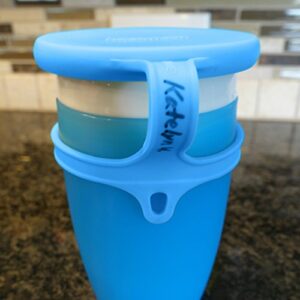 Custom Replacement Silicone Lids Compatible For All Munchkin Miracle 360 Cups. More Color Combination Available. Set Of Three In Pink, Blue & Orange.