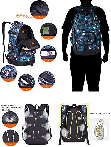 rickyh style Backpack for Students kids bag Lightweight Waterproof 15.6 Inch