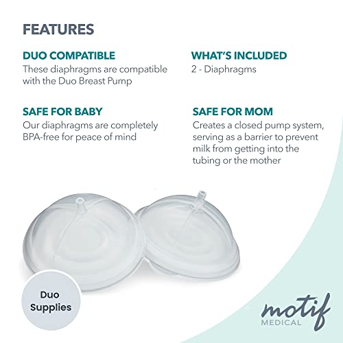 Motif Duo Diaphragms, Replacement Parts for Breast Pump, Protective Barrier