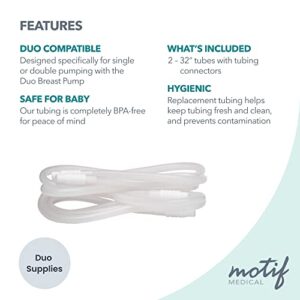 Motif Medical, Set of 2 32" Duo Tubing, Replacement Parts for Duo Breast Pump