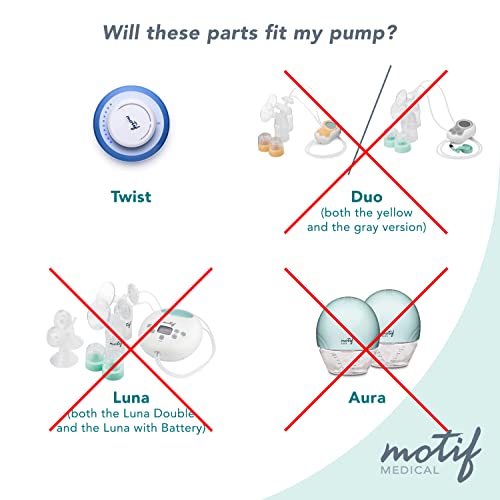 Motif Medical, Set of 2 Twist Diaphragms, Replacement Parts for Motif Twist Breast Pump