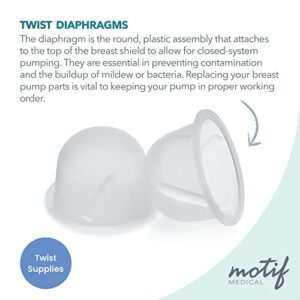 Motif Medical, Set of 2 Twist Diaphragms, Replacement Parts for Motif Twist Breast Pump