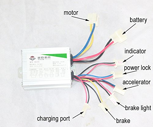 L-faster 24V36V 350W Motor Kit Electric Gokart Engine System with Gas Pedal Electric Child Bike Conversion Kit DIY Electric 4-Wheels Cart (24V350W Pedal kit)