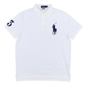 polo ralph lauren mens big pony custom slim fit mesh polo shirt (xx-large, white)