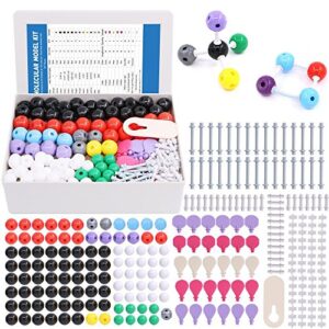 swpeet 307 pcs molecular model kit for organic and inorganic chemistry - chemistry molecular model student and teacher set - 126 atoms & 30 orbitals & 150 links & 1 short link remover tool