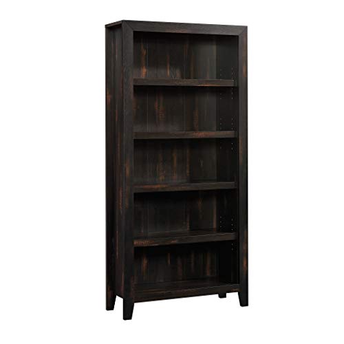 Sauder Dakota Pass 5-Shelf Bookcase, L: 33.78" x W: 12.52" x H: 71.10", Char Pine finish