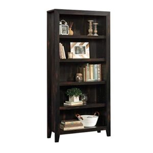 Sauder Dakota Pass 5-Shelf Bookcase, L: 33.78" x W: 12.52" x H: 71.10", Char Pine finish