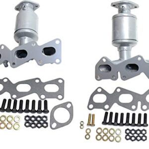 Evan Fischer Catalytic Converter Set of 2 Compatible with 2006-2007 Hyundai Sonata, 2006-2010 Azera, 2007-2008 Entourage, Fits 2006-2010 Kia Sedona Firewall and Radiator Side