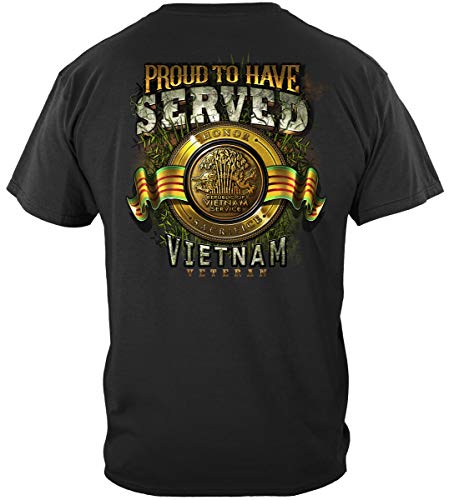 Erazor Bits Military T Shirt, Proud to Have Served in Vietnam Shirt, Short Sleeve Shirts for Vietnam Veterans, United States Armed Forces Apparel MM2343XL (X-Large)