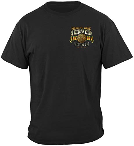 Erazor Bits Military T Shirt, Proud to Have Served in Vietnam Shirt, Short Sleeve Shirts for Vietnam Veterans, United States Armed Forces Apparel MM2343XL (X-Large)