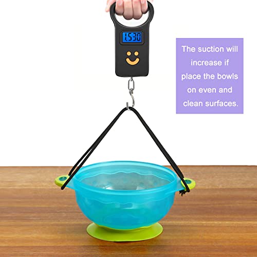 PandaEar Stay Put Spill Proof Stackable Baby Suction Bowls 3 Sizes for Toddlers with Silicone Feeding Utensils and Secure Lids BPA Free