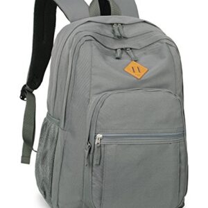 abshoo Classical Basic Womens Travel Backpack For College Men Water Resistant Bookbag (Grey)