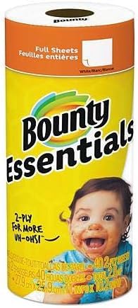 Bounty Paper Towels, White, Regular Roll, 40 Sheets Per Roll (Case of 30)