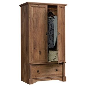 Pemberly Row Traditional Style Wardrobe Armoire with Drawer in Vintage Oak