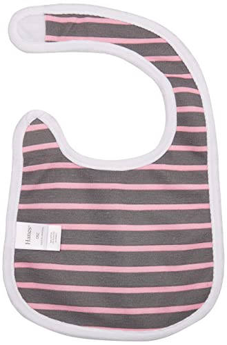 Hanes unisex baby Ultimate Flexy 8 Pack Bibs Handkerchief, Pink/Grey, NO SIZE US