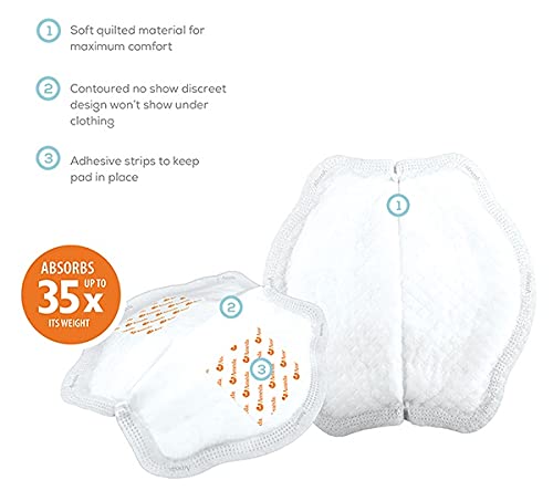 Ameda MoistureGuard Disposable Nursing Pads, 50 Count