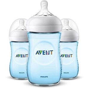 philips avent 9oz natural baby bottles 3-pack - blue